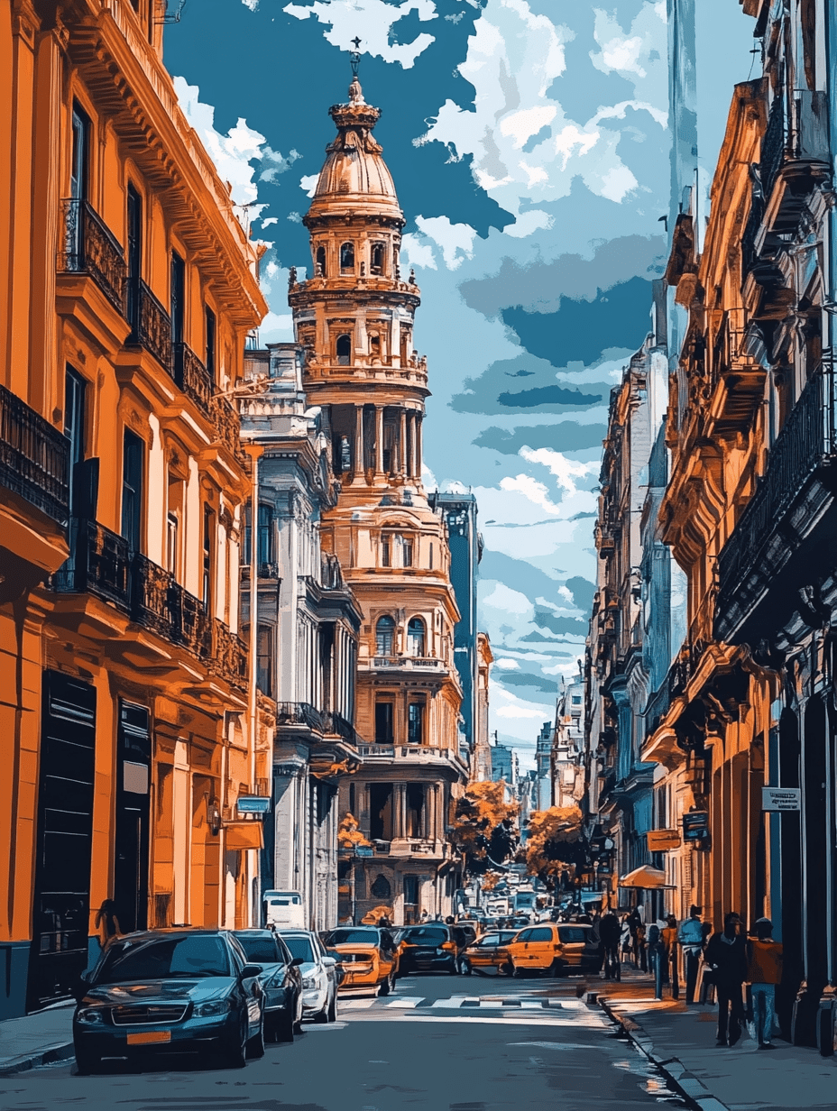 European Street View Canvas Painting/Wall Art，Suitable for Living Room ...