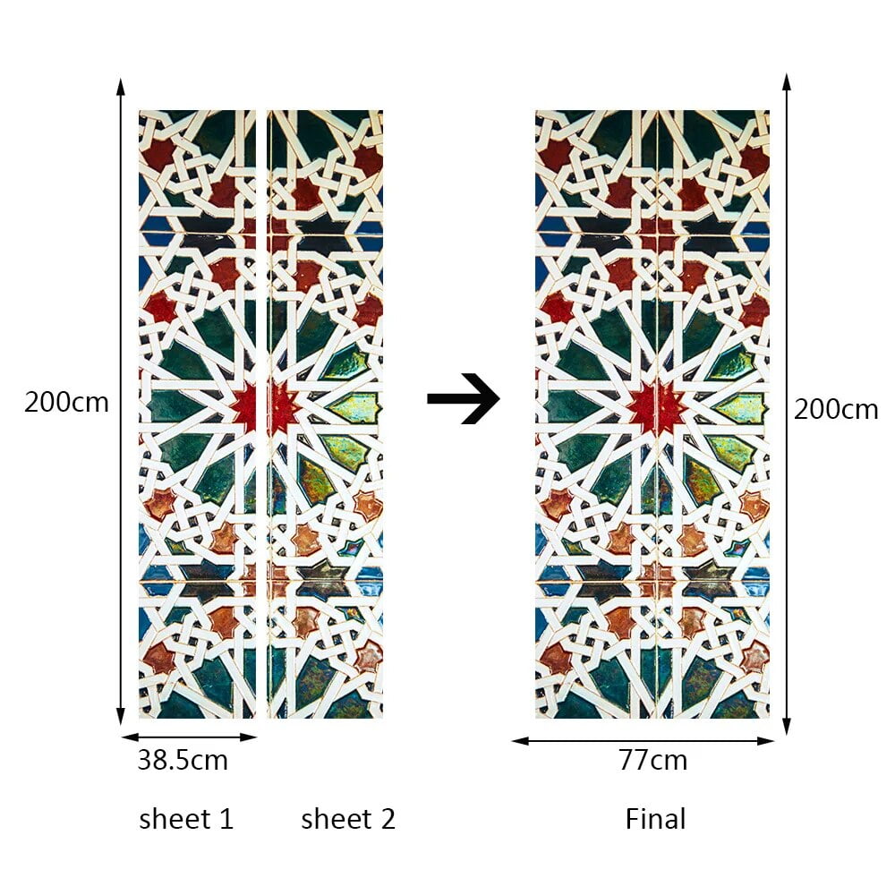 European Style 3D Door Sticker For Room Home Decor Telephone Booth ...