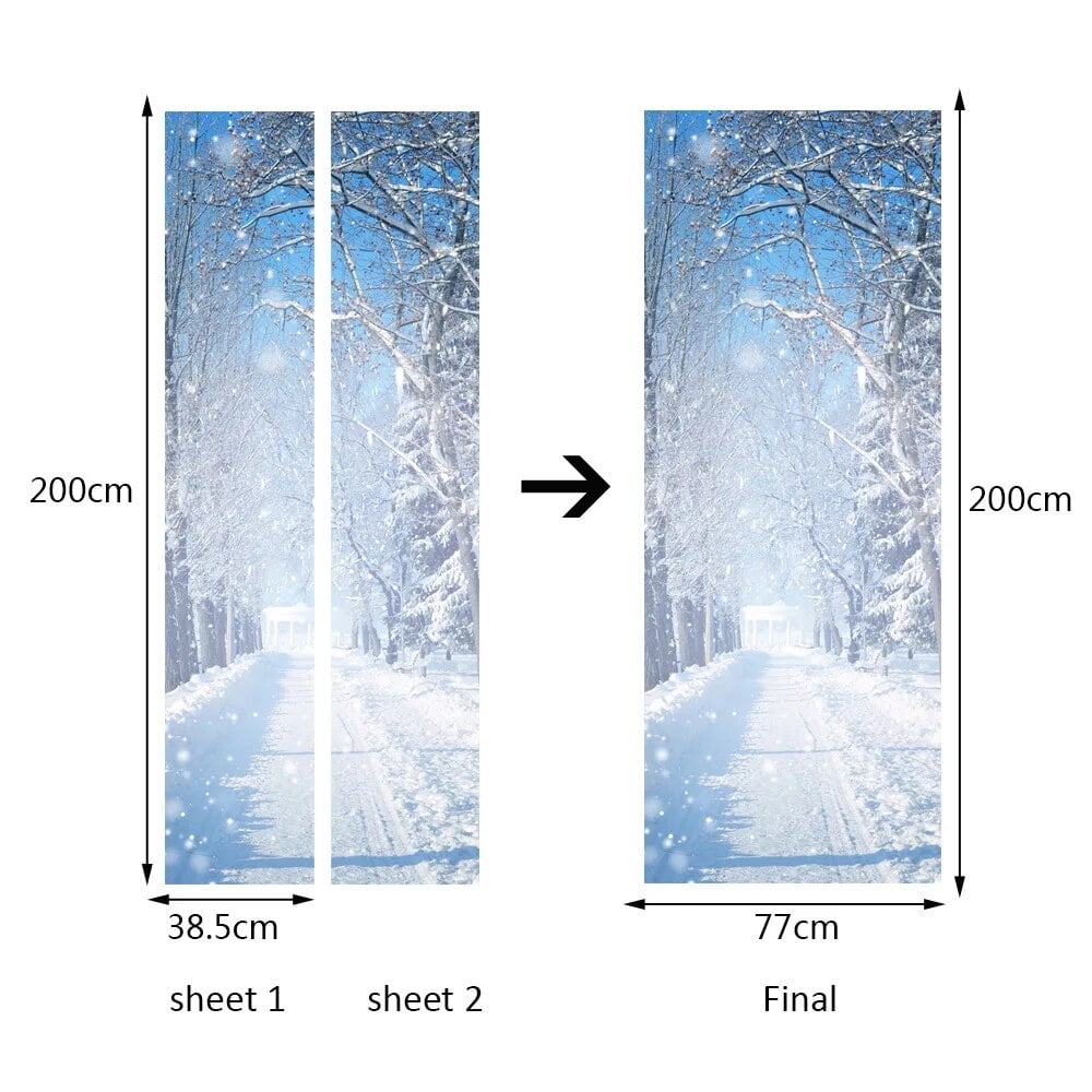 European Style 3D Door Sticker For Room Home Decor Telephone Booth ...