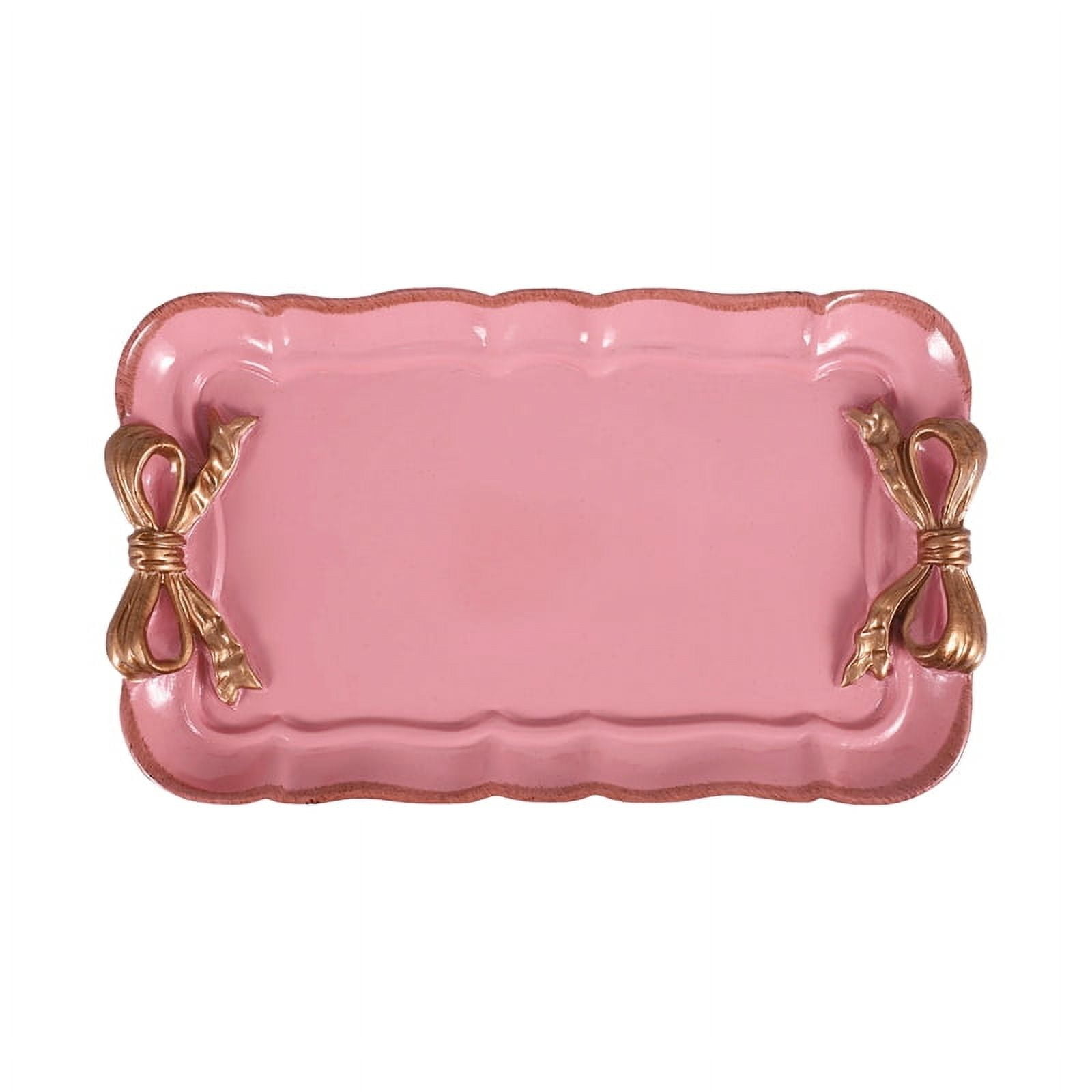 European Style Bow Cake Storage Trays Makeup Organizer Dessert Plate ...