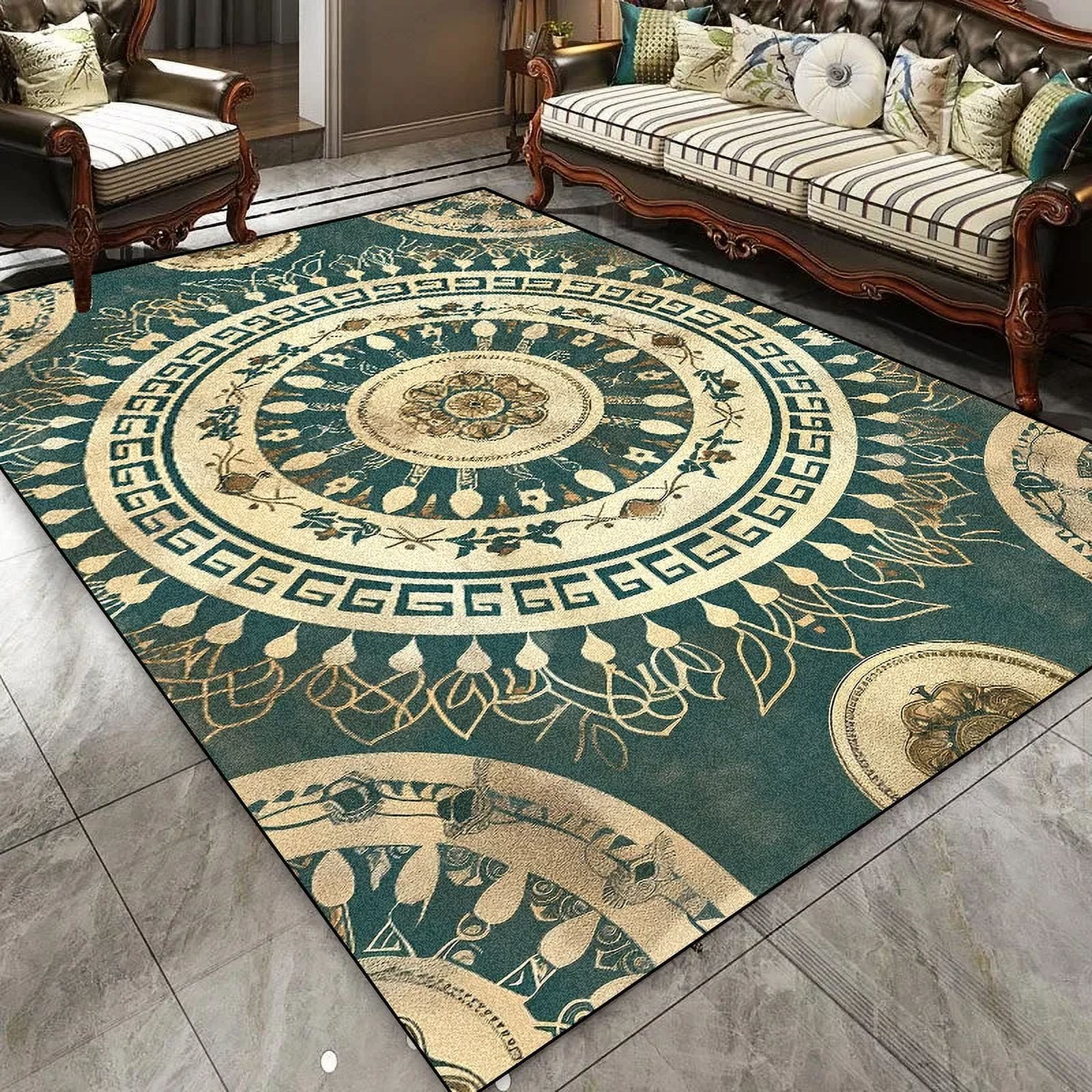 European Style Carpet Rocking Chair Rug for Living Room Large Area ...