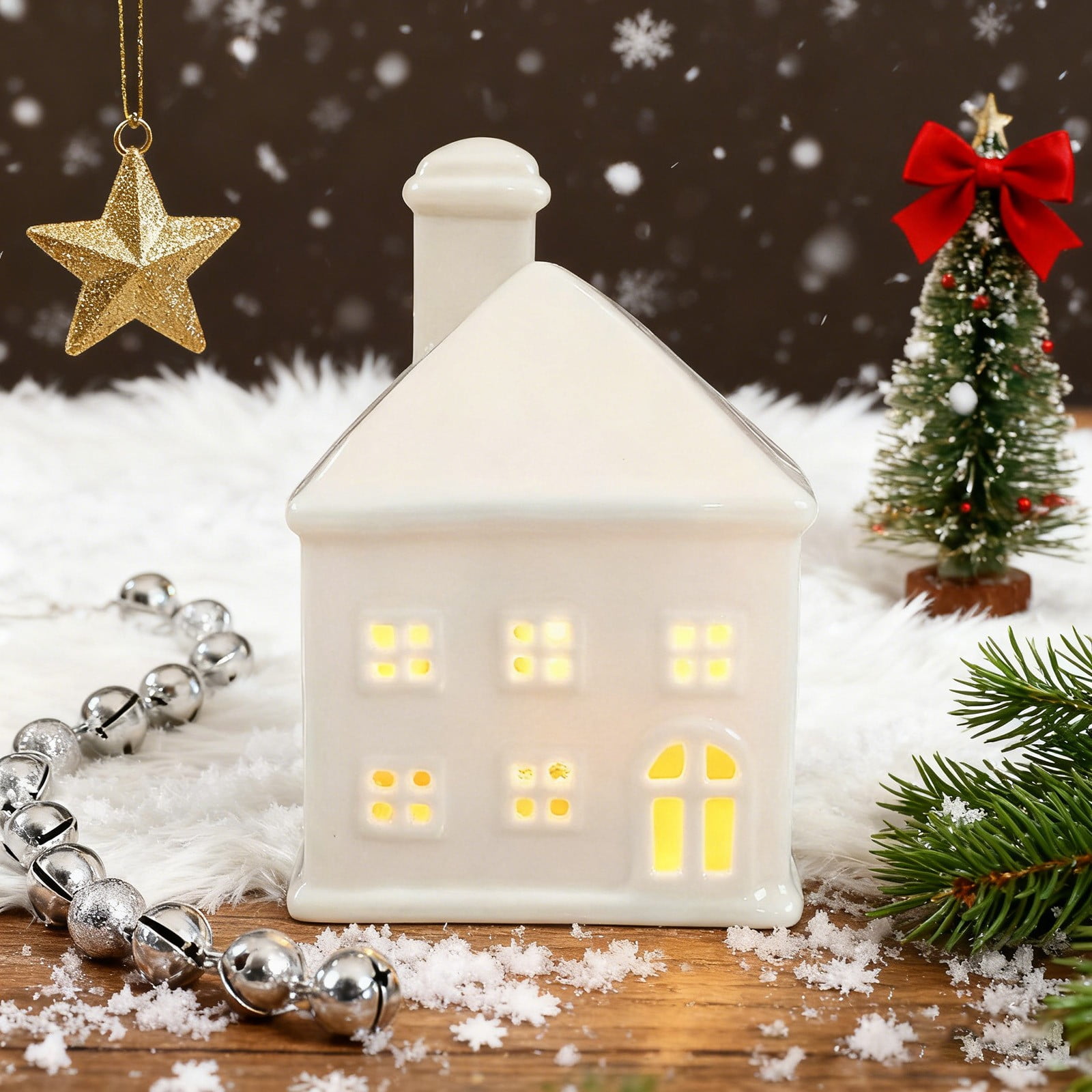 European-Style Ceramic House Led Light Crafts - Walmart.com
