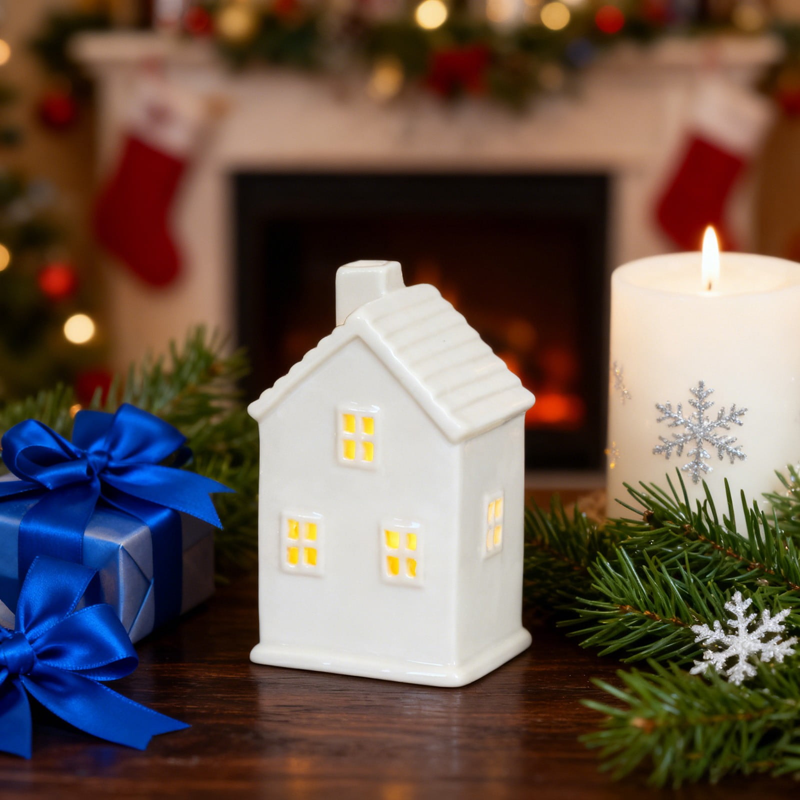 European-Style Ceramic House Led Light Crafts - Walmart.com