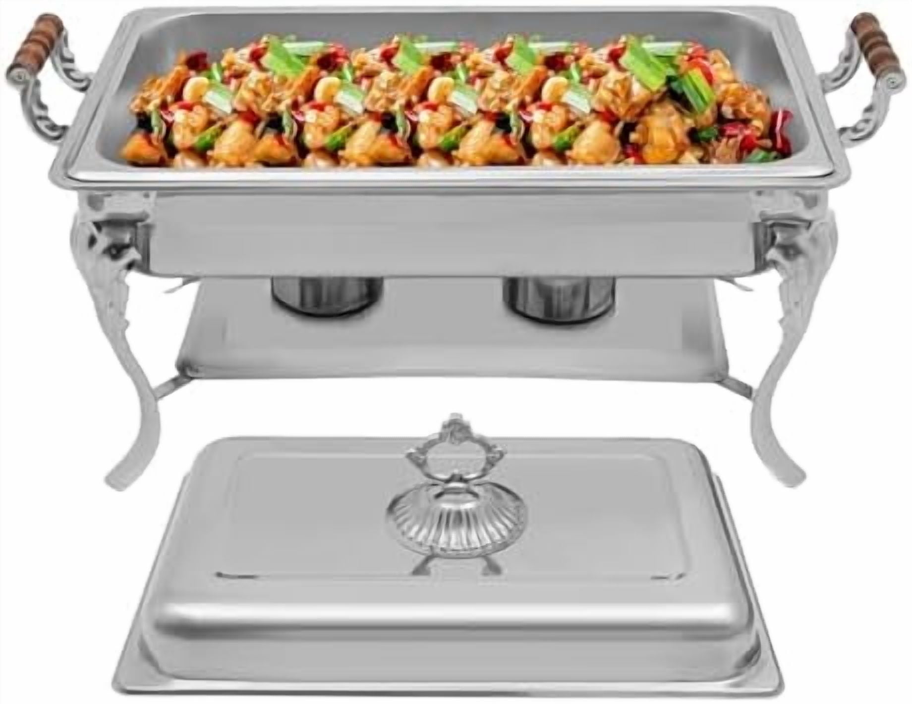 European-Style Chafing Dish Buffet Set, 9.5 QT Stainless Steel Chafer ...