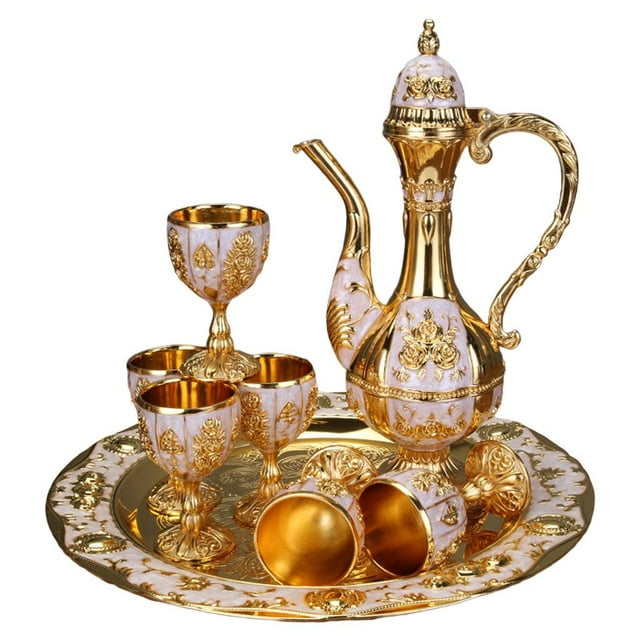 European Style Coffee Pot with 6 Coffee Cups, 8 Pieces Coffee ...