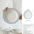 European-Style Court Ceramic Lace Staple Plate, Simple Blue Breakfast ...