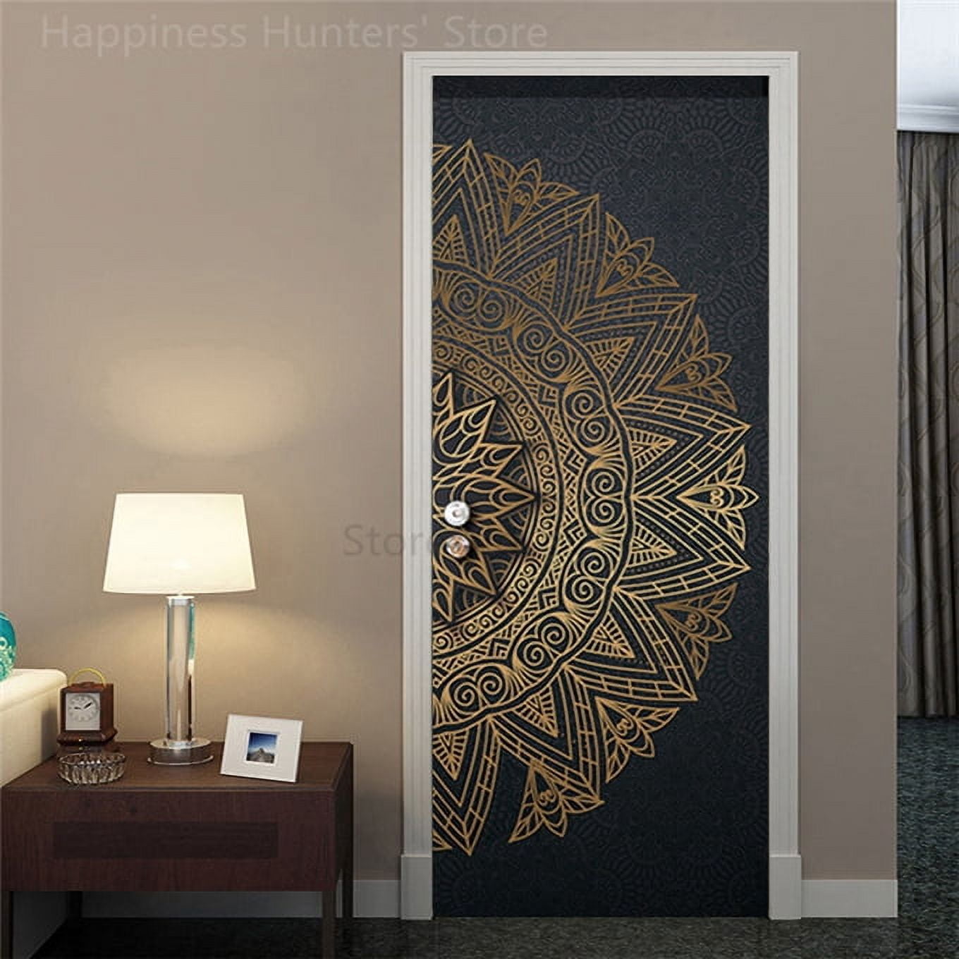 European Style Door Stickers 3D Geometric Wallpapers Self-adhesive ...