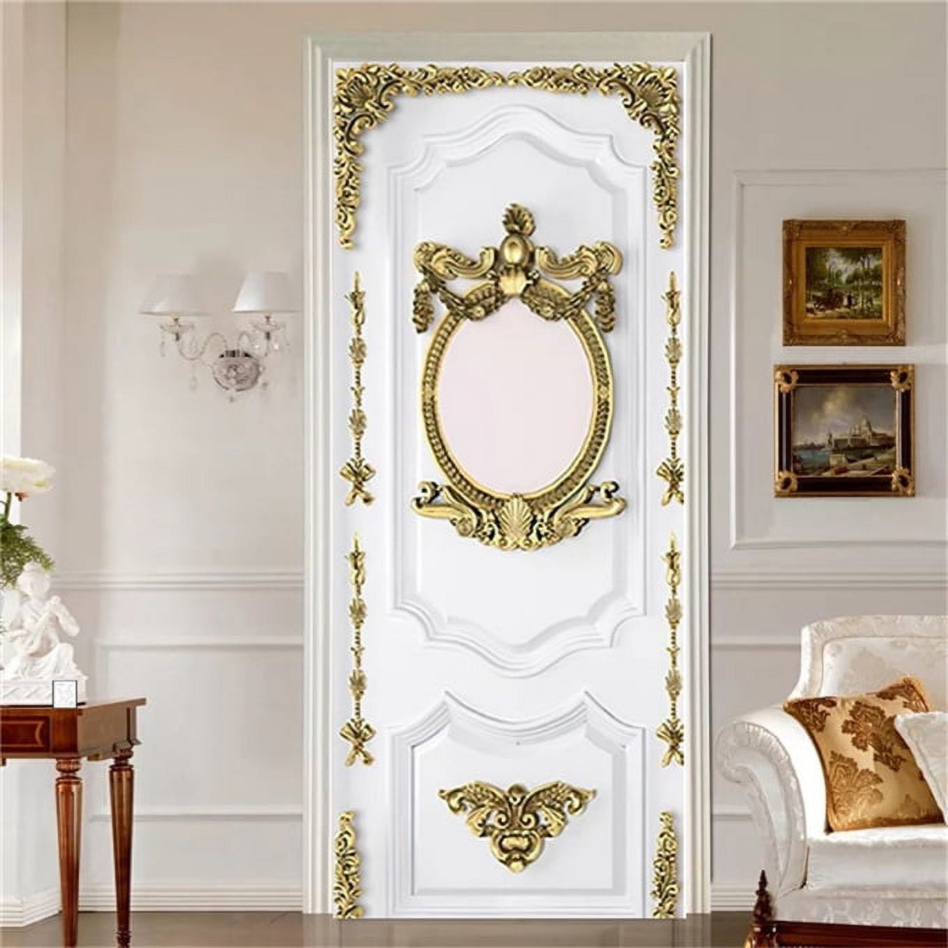 European Style Door Stickers Living Room Bedroom Decoration Stickers ...