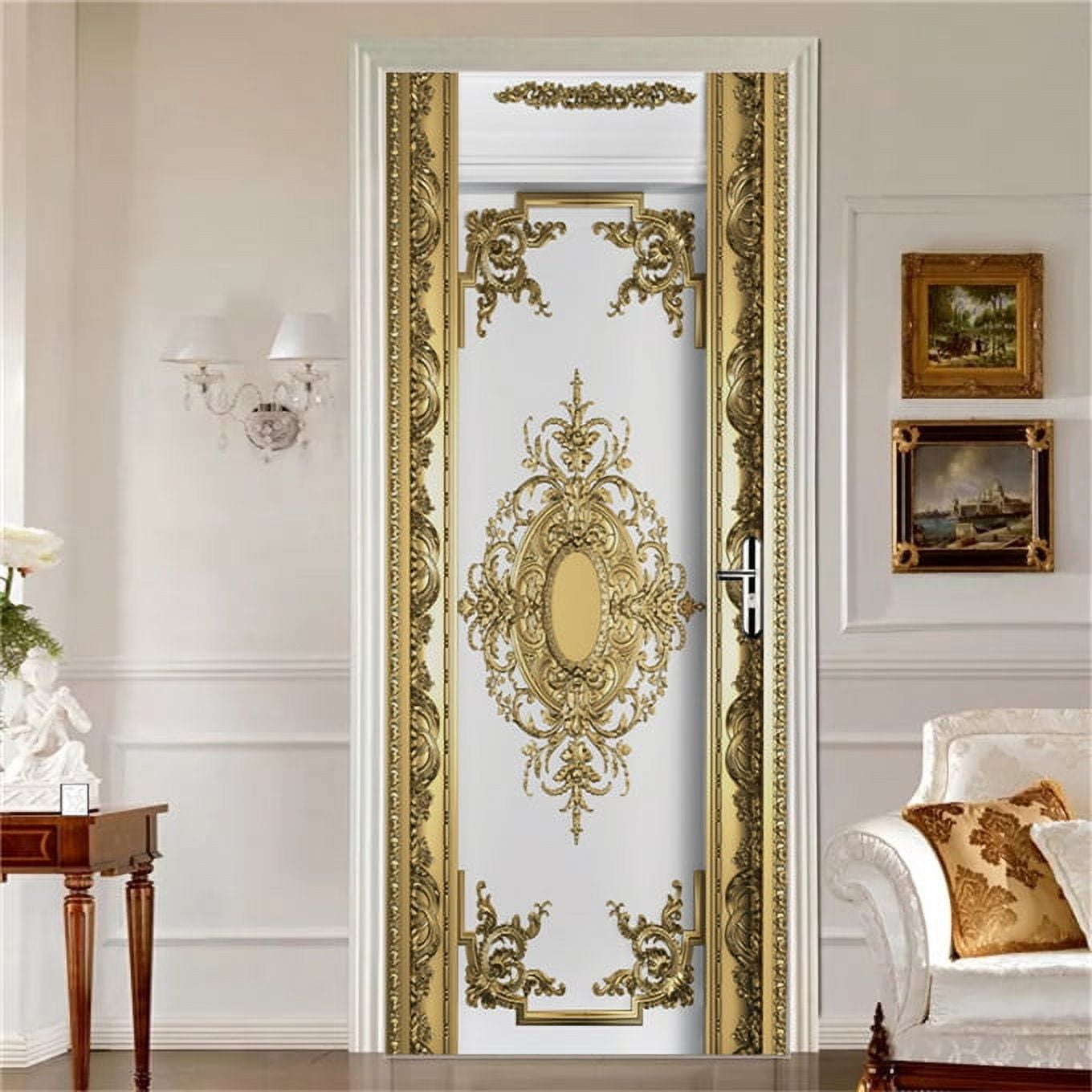 European Style Door Stickers Living Room Bedroom Decoration Stickers ...