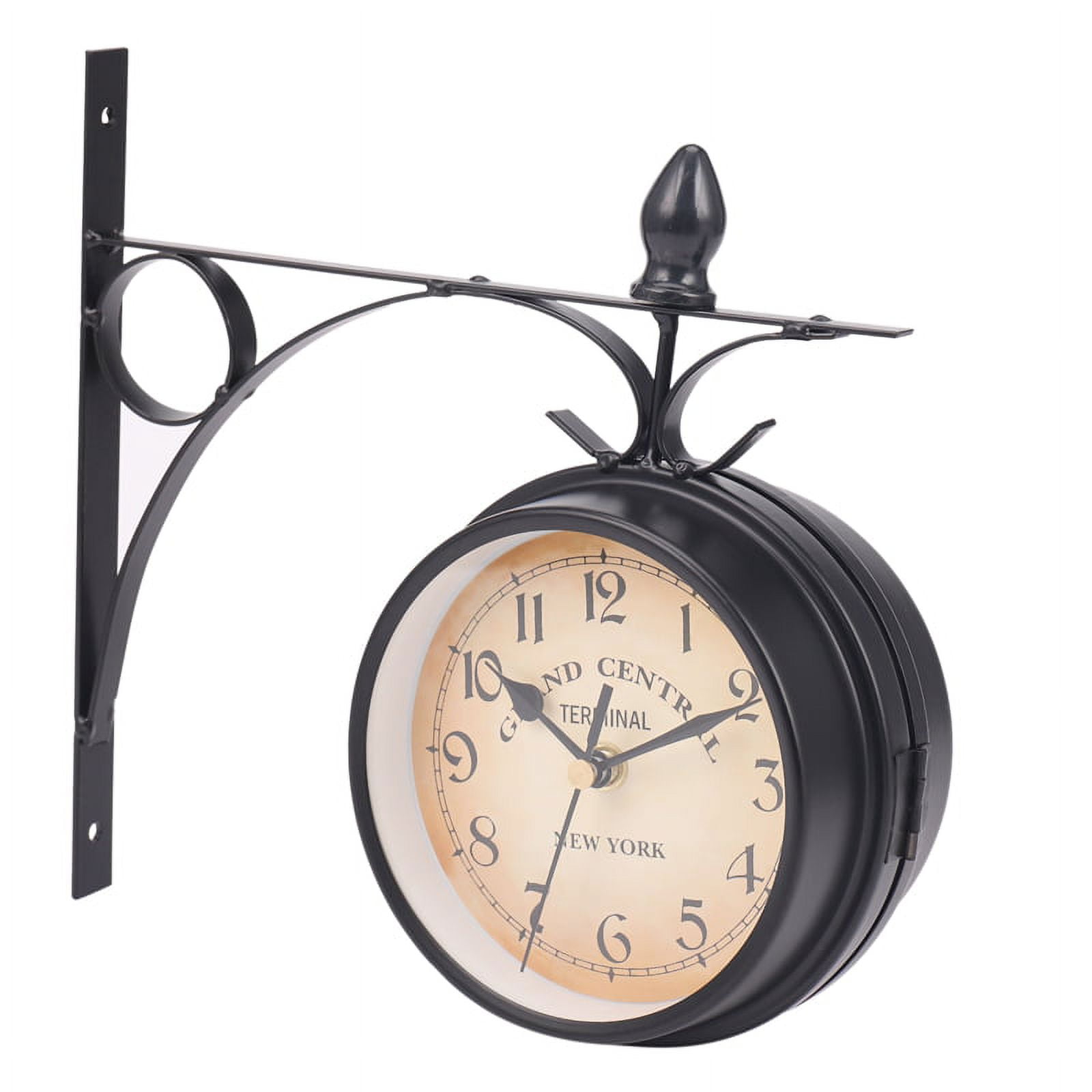 European-Style Double-Sided Wall Clock Classic Clocks Monochrome ...