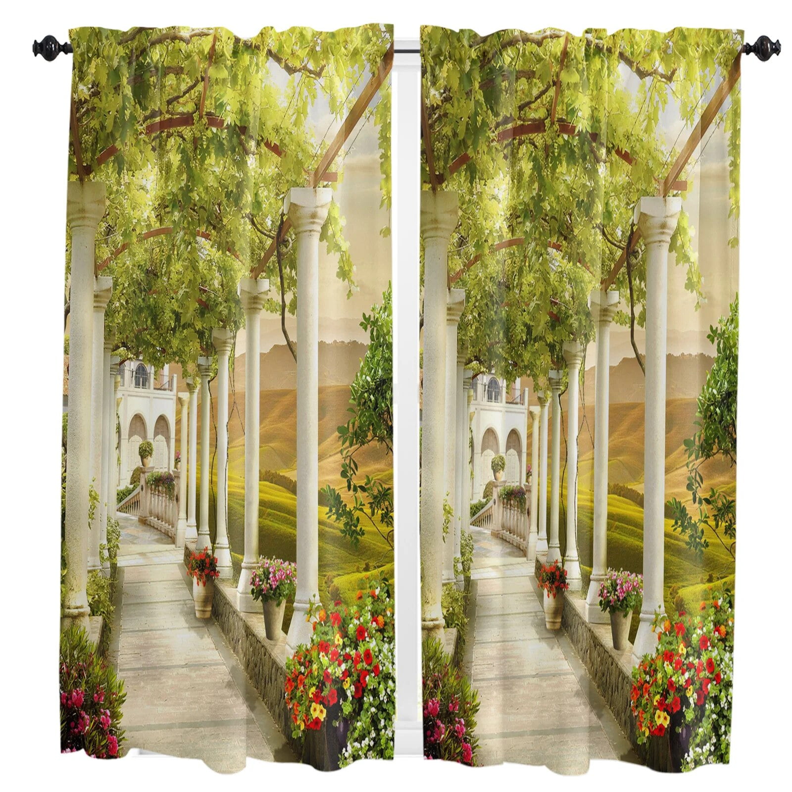 European Style Dream Corridor Courtyard Curtains in the Bedroom Living ...