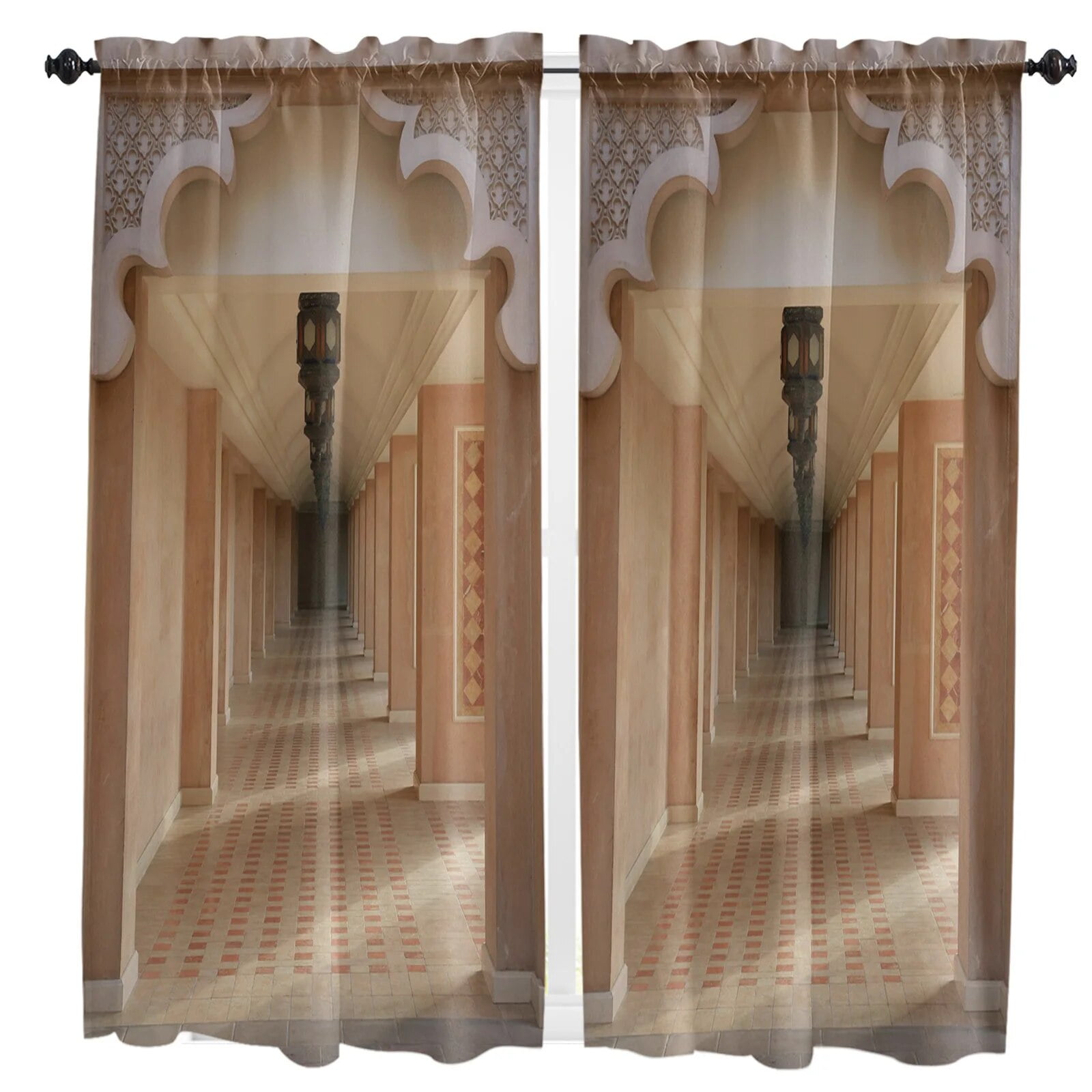 European Style Dream Corridor Courtyard Curtains in the Bedroom Living ...