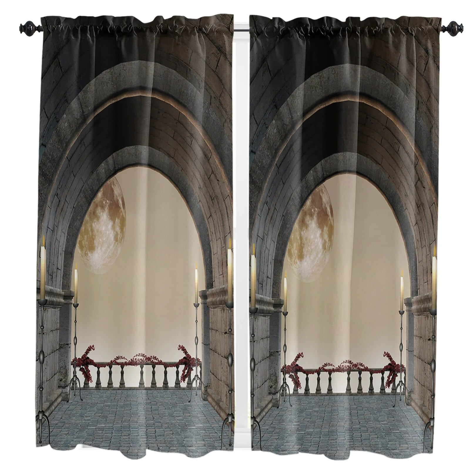 European Style Dream Corridor Courtyard Curtains in the Bedroom Living ...