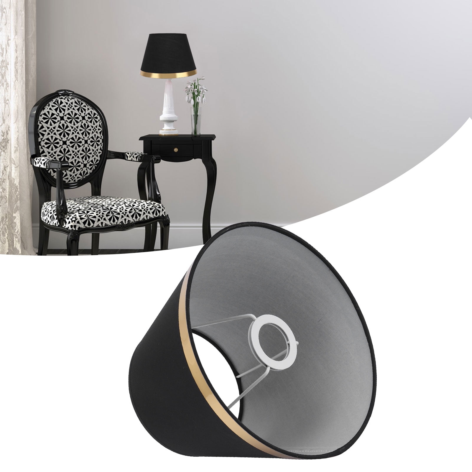 European Style Fabric Lamp Shade For E27 Table & Floor Lamps Gold PX128 ...