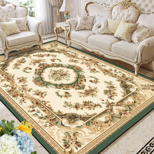 European Style Flower Carpet Living Room Retro ration Carpets Home Sofa ...