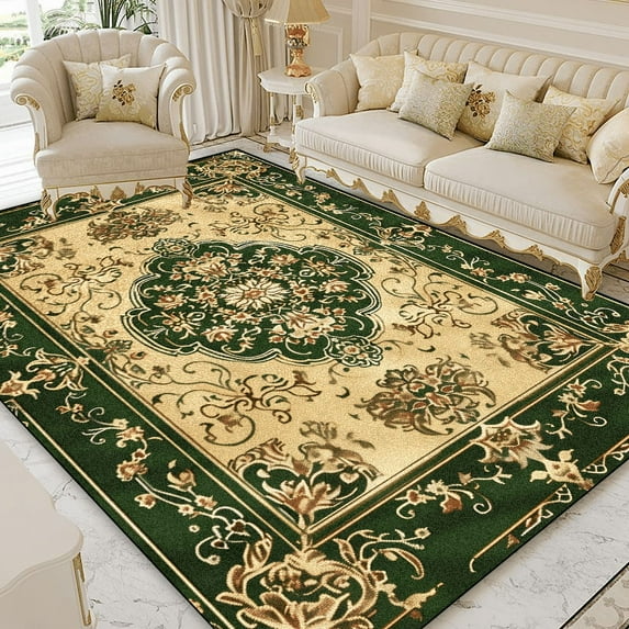 European Style Home ration Rugs Living Room Retro Flower Carpet Hall ...