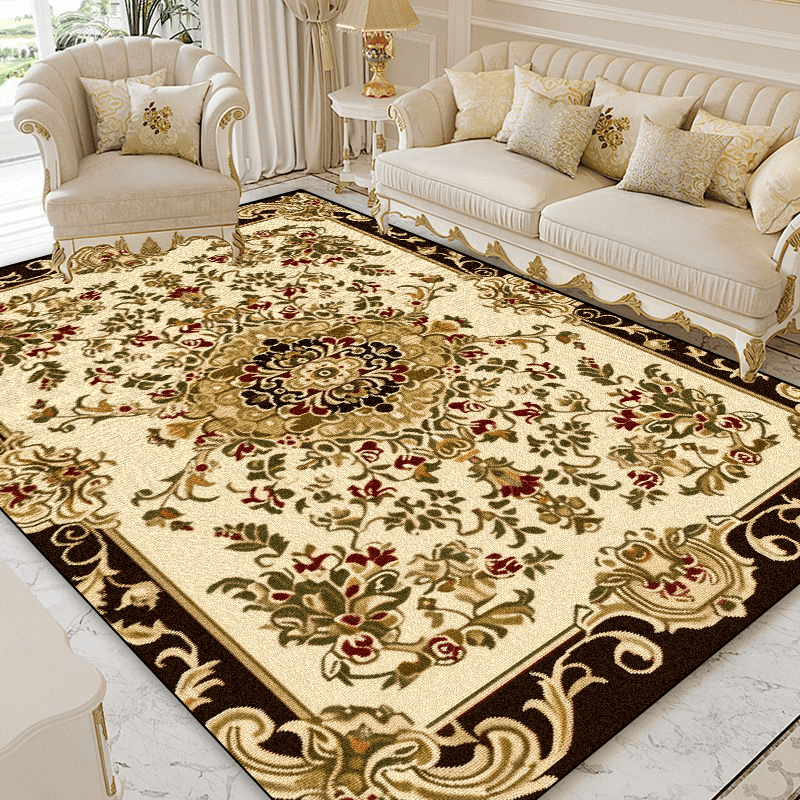 European Style Home ration Rugs Living Room Retro Flower Carpet Hall ...