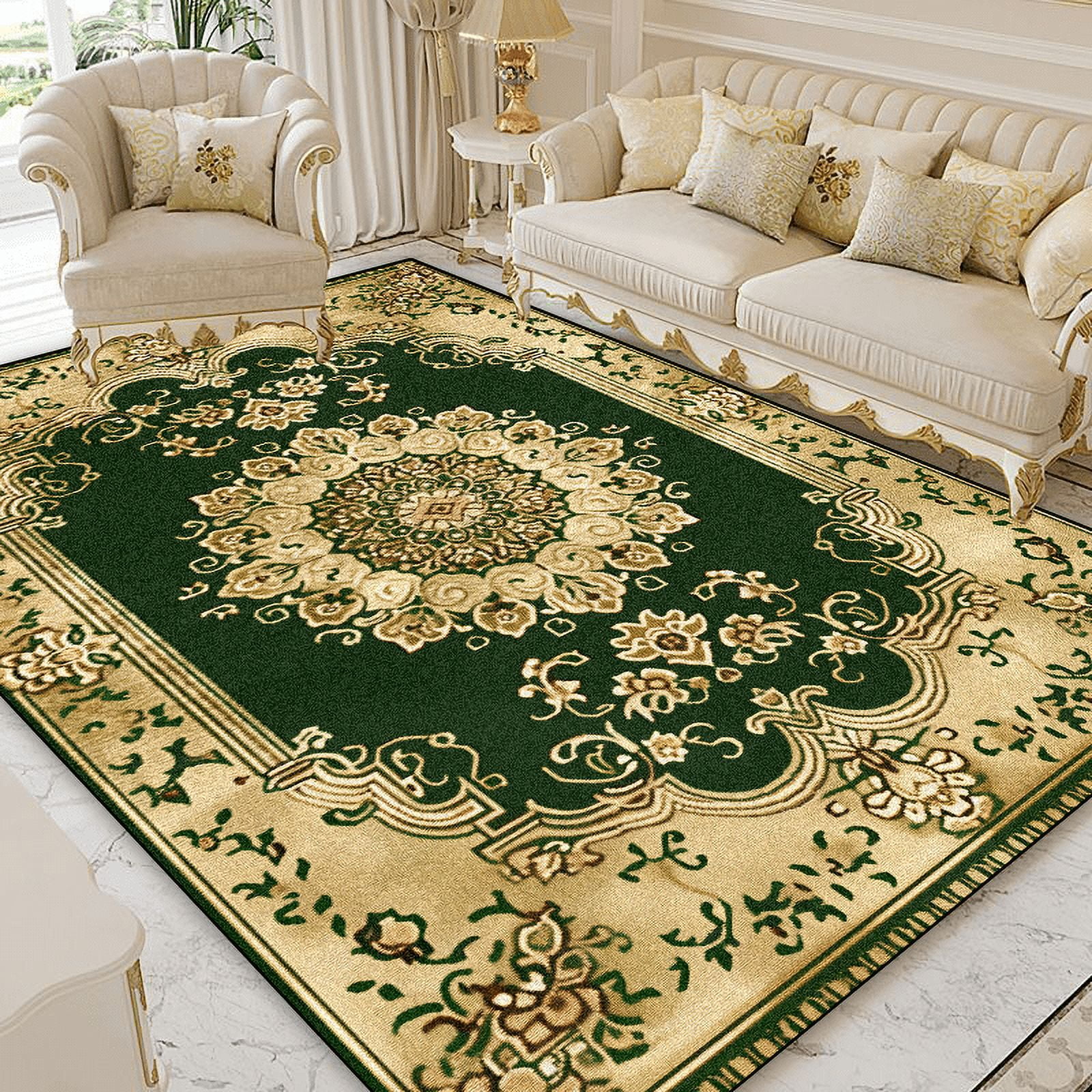 European Style Home ration Rugs Living Room Retro Flower Carpet Hall ...