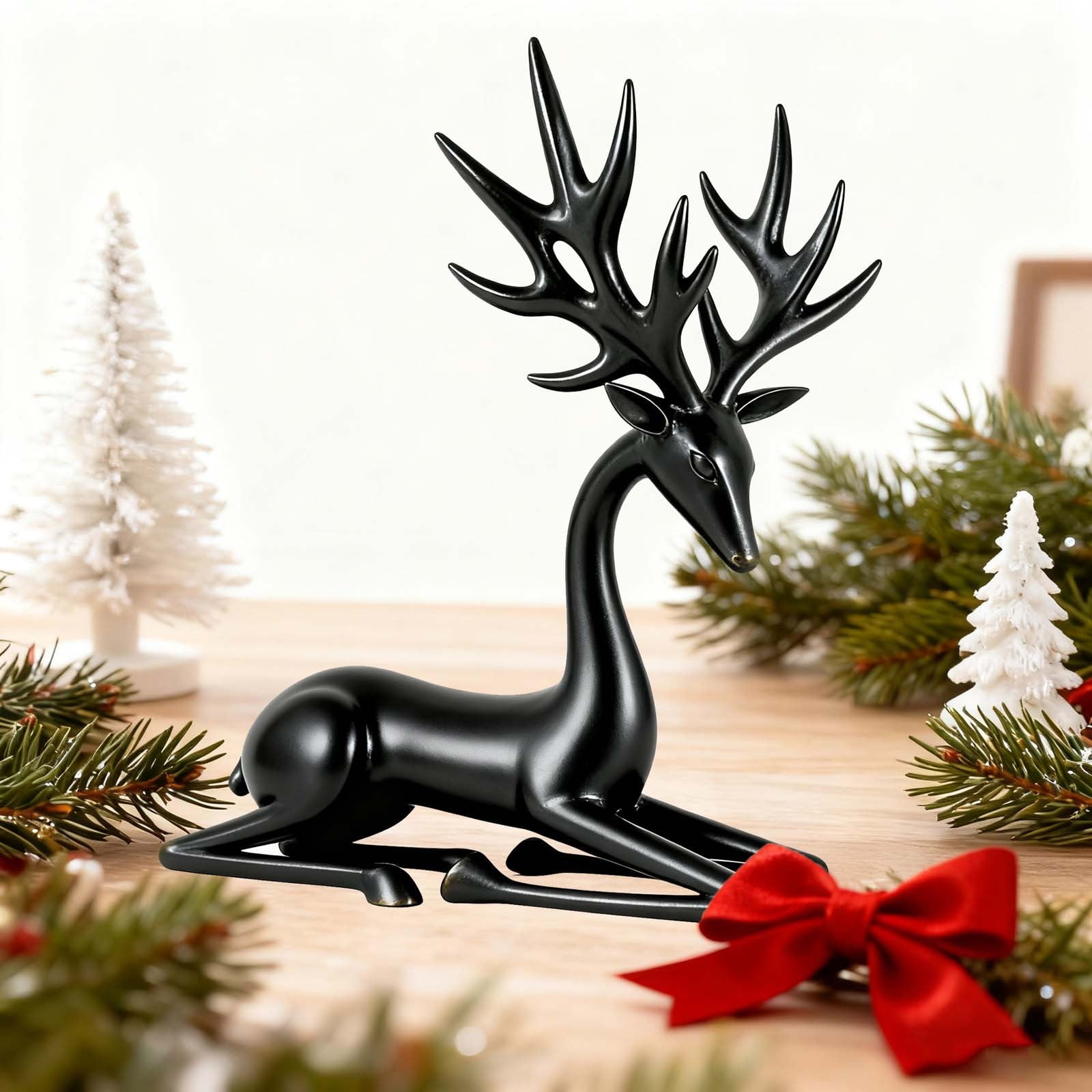 European Style Imitation Metal Deer Statue | Antique Finish Sculpture ...