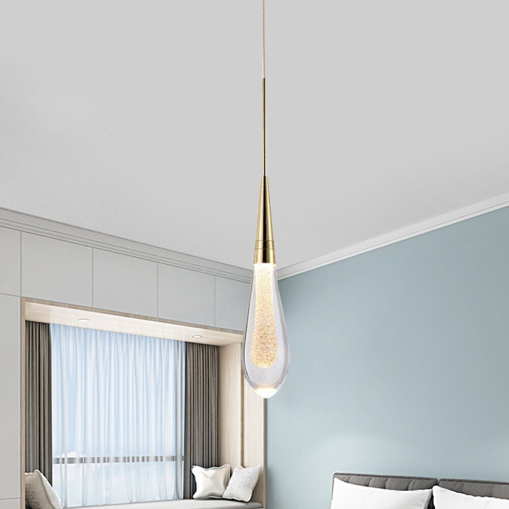 European Style LED Raindrop Ball Chandelie Gold Water Drop Crystal ...