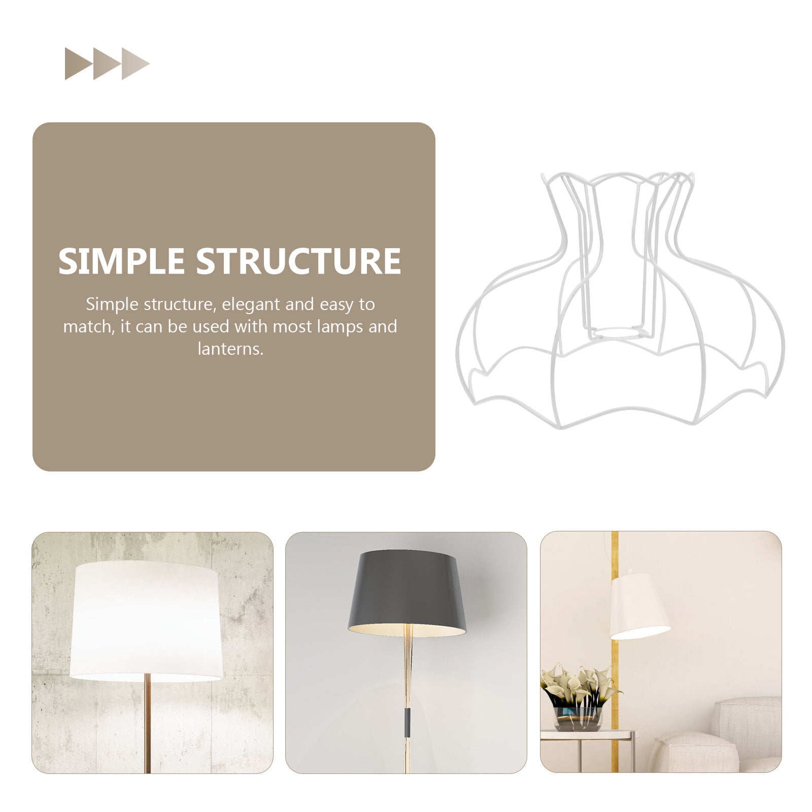 European Style Light Support Frame DIY Chandelier Bracket E27 Lampshade ...