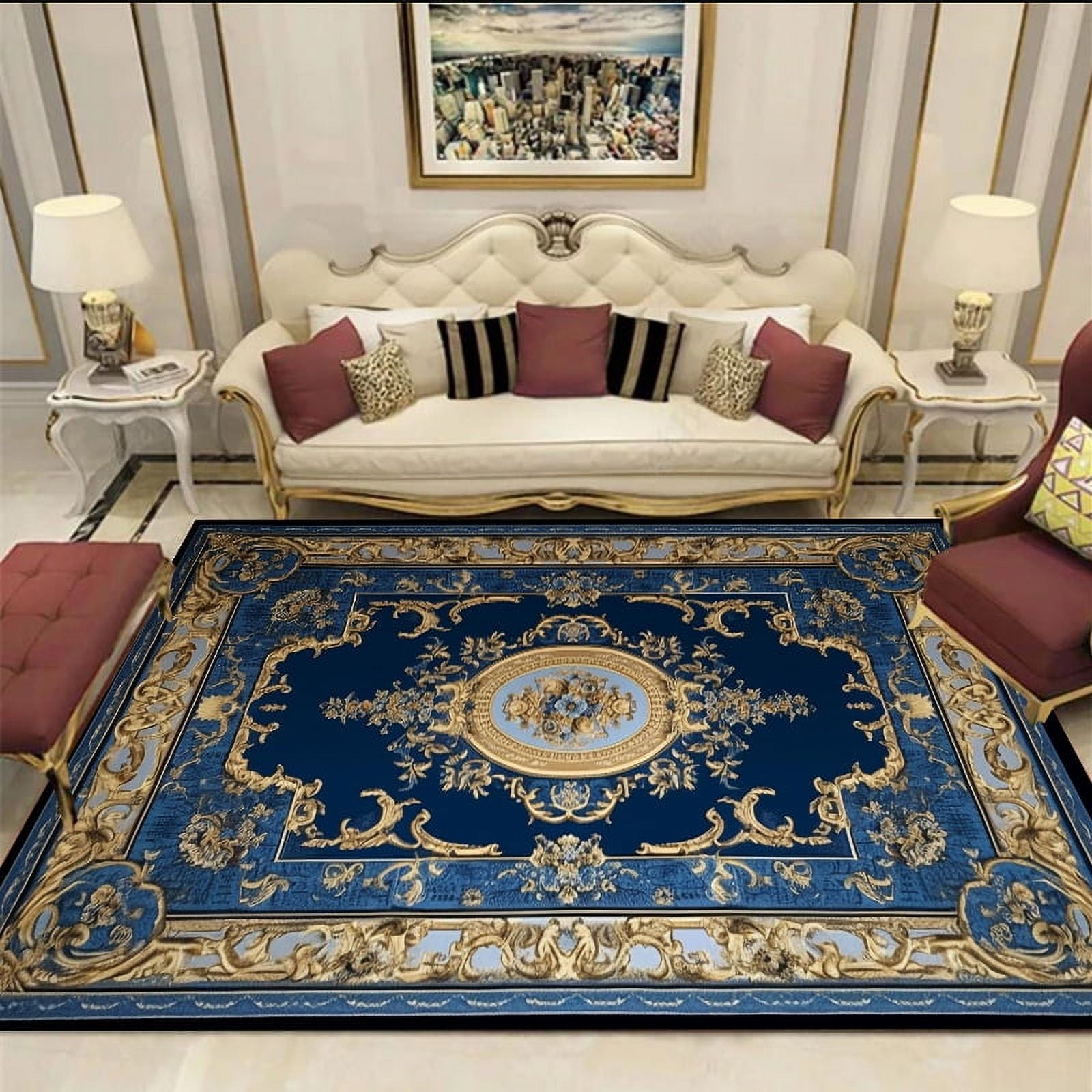 European Style Luxury Living Room Carpets Household Non-slip Sofa Floor ...