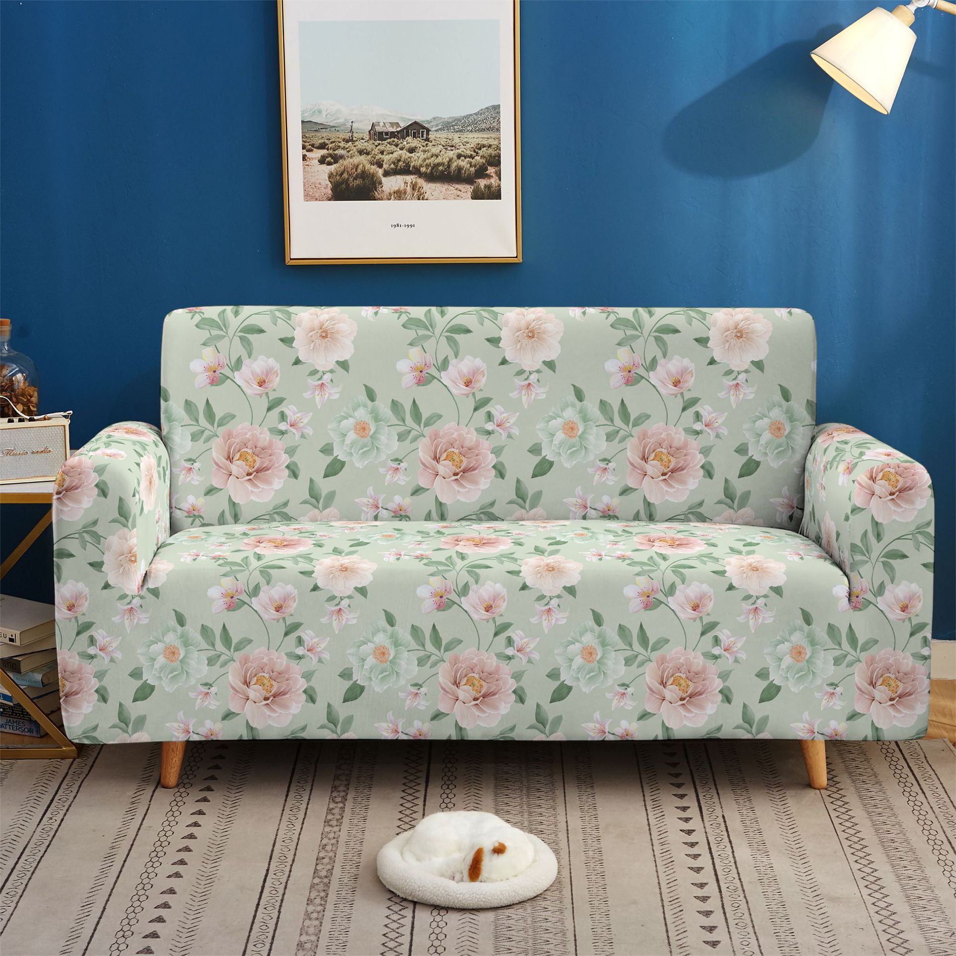 European Style Pastoral Style Sofa Cover Elastic Alllusive Comfortable ...