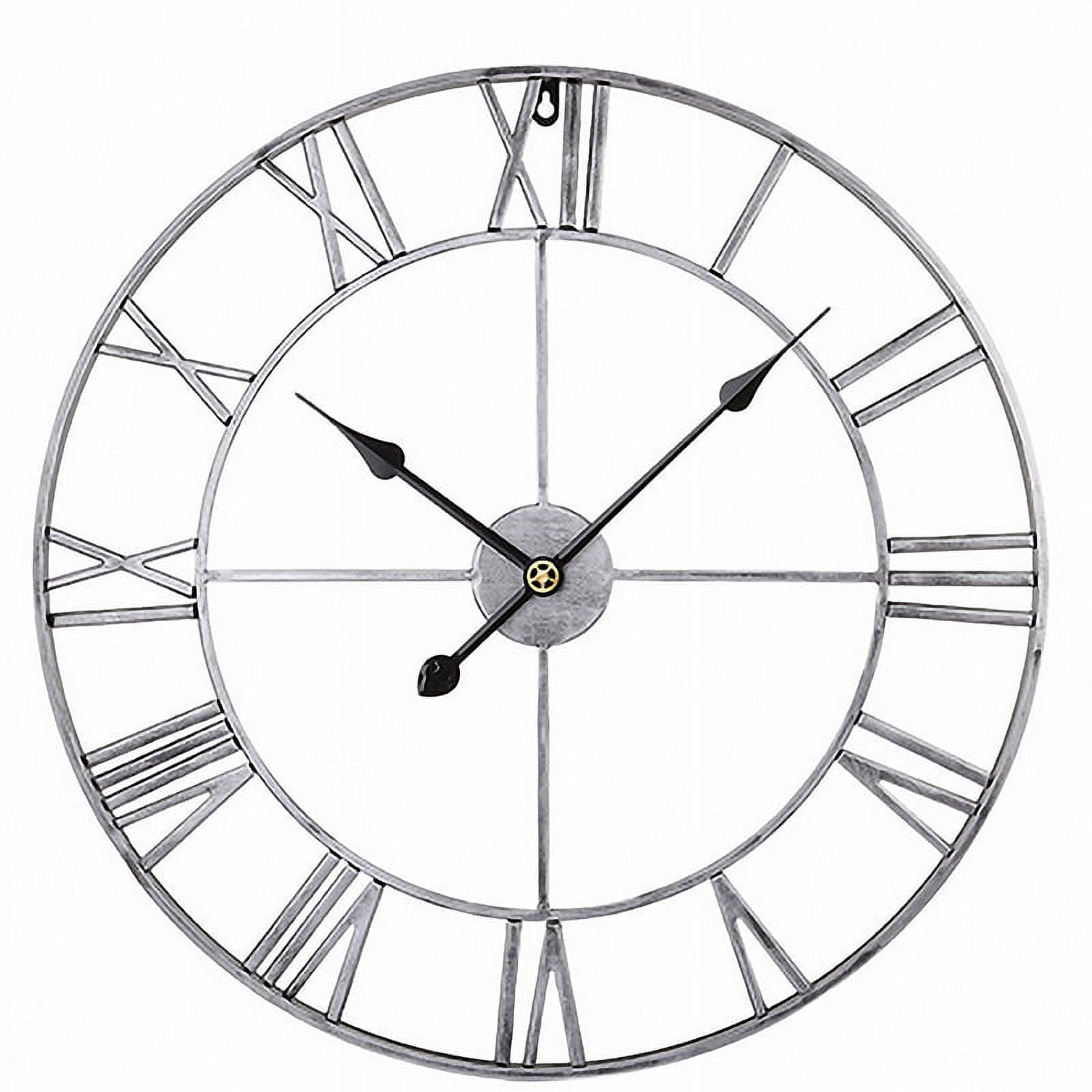 European-Style Pocket Watch Simple Living Room Clock Iron Mute Digital ...