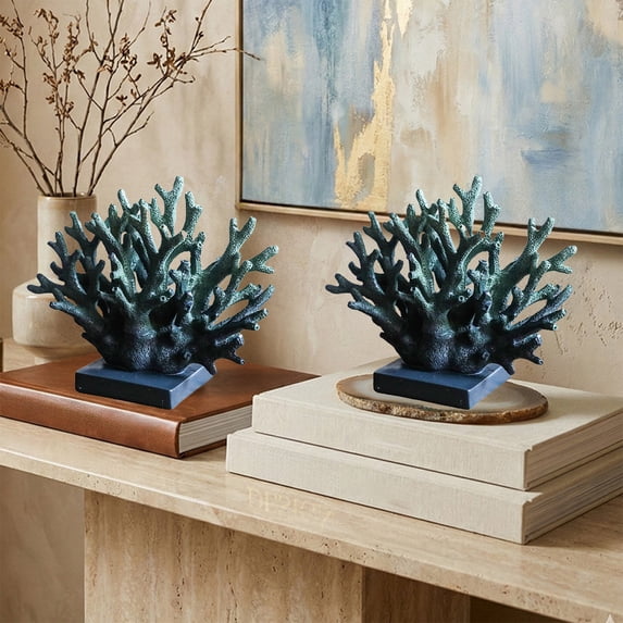 European Style Resin Coral Ornament for Study, Bedroom, Entryway ...