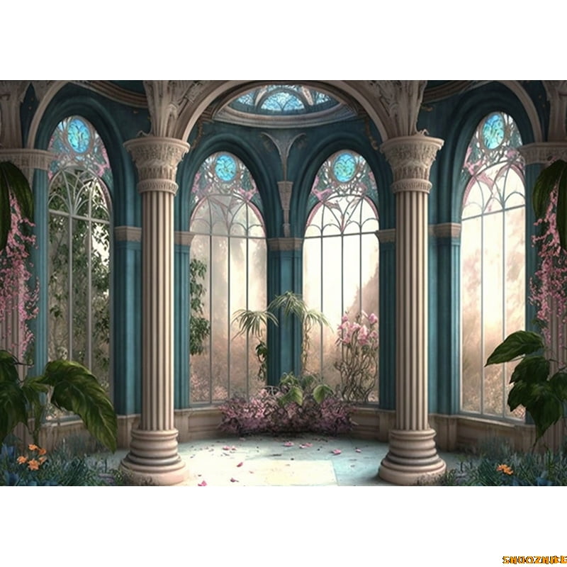 European Style Retro Building Theme Photography Backdrops Props Theater ...