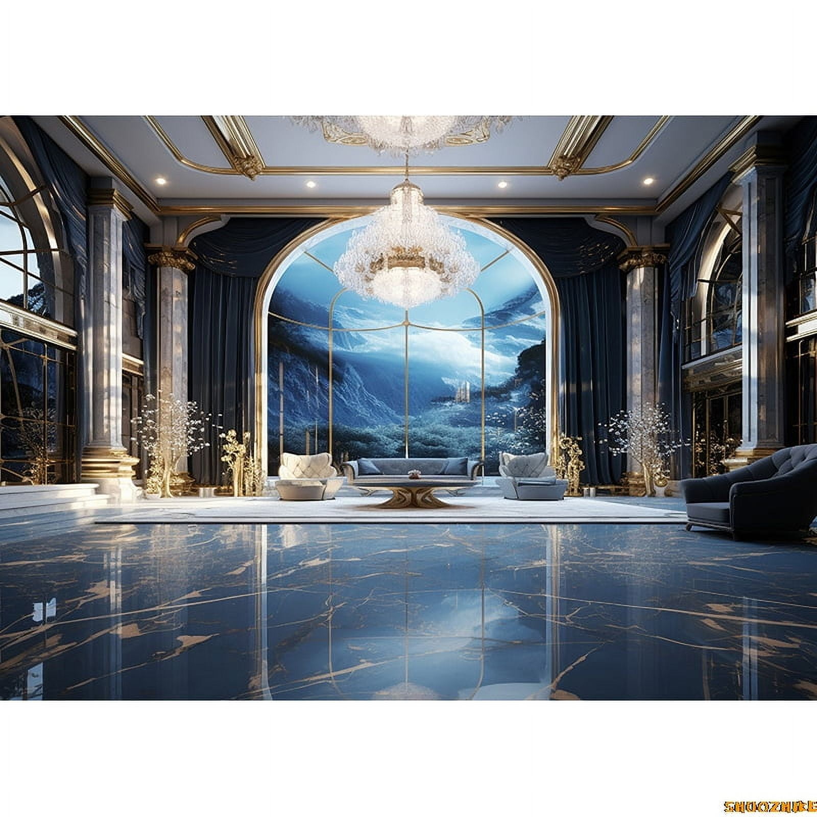 European Style Retro Building Theme Photography Backdrops Props Theater ...