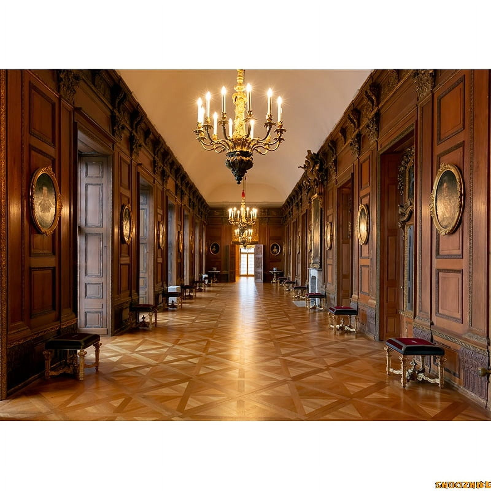 European Style Retro Building Theme Photography Backdrops Props Theater ...