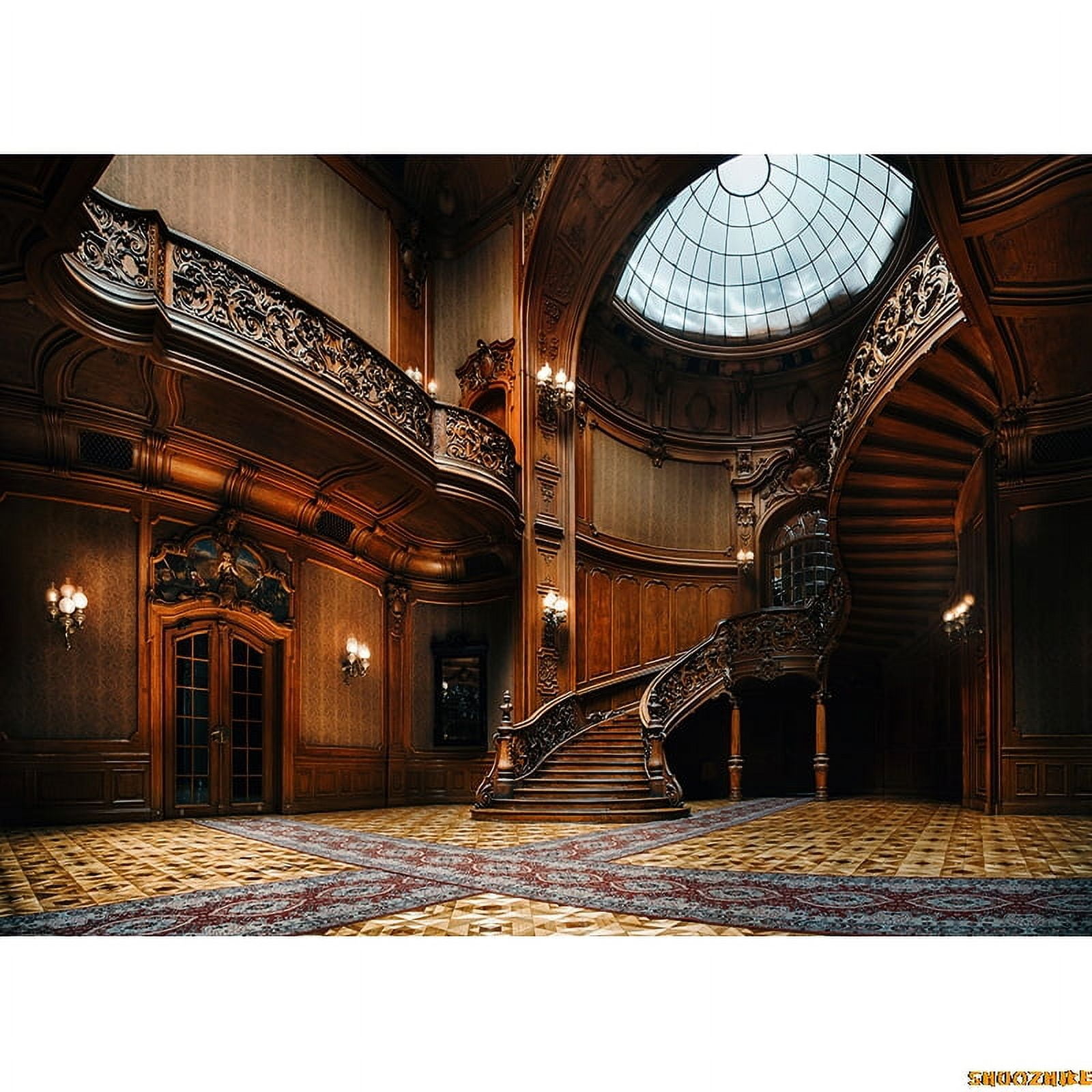 European Style Retro Building Theme Photography Backdrops Props Theater ...