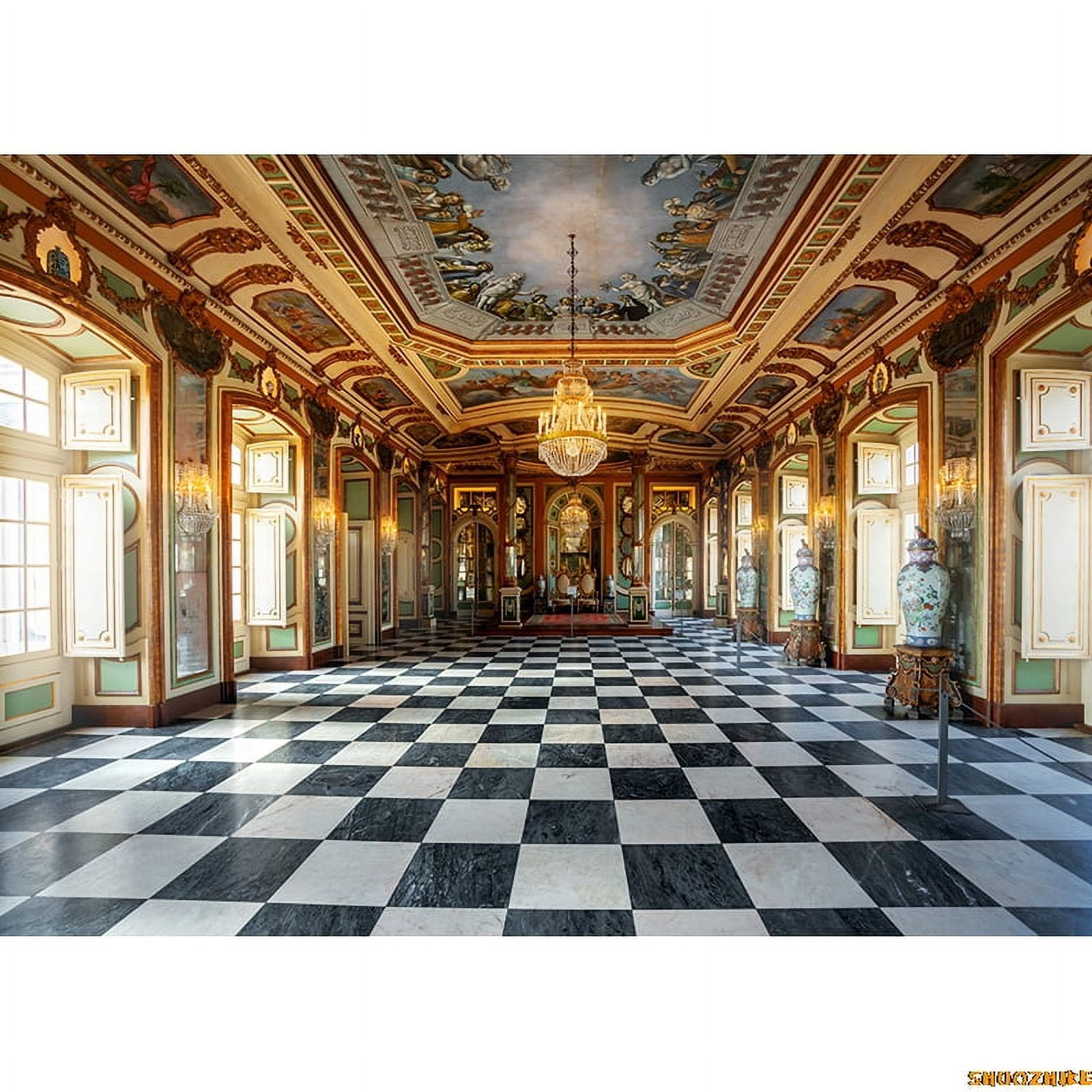 European Style Retro Building Theme Photography Backdrops Props Theater ...