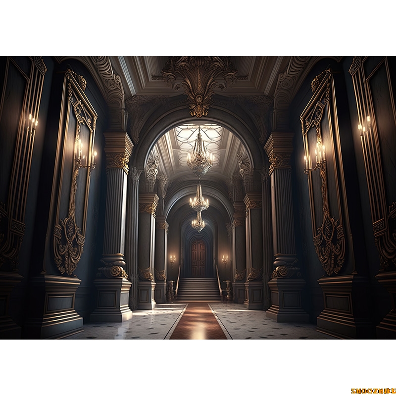 European Style Retro Building Theme Photography Backdrops Props Theater ...