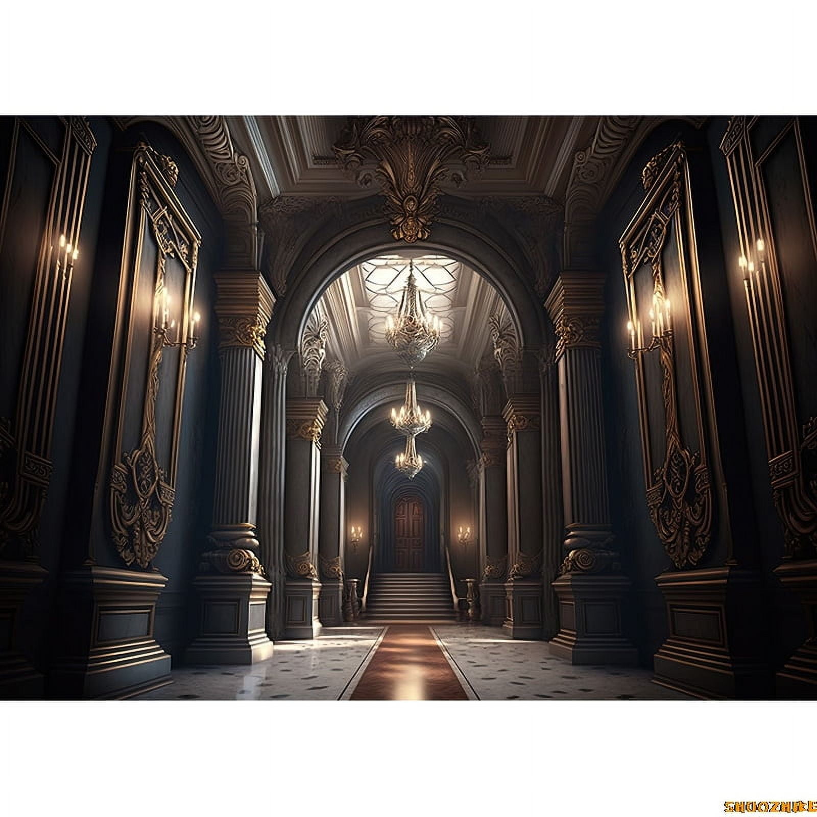 European Style Retro Building Theme Photography Backdrops Props Theater ...