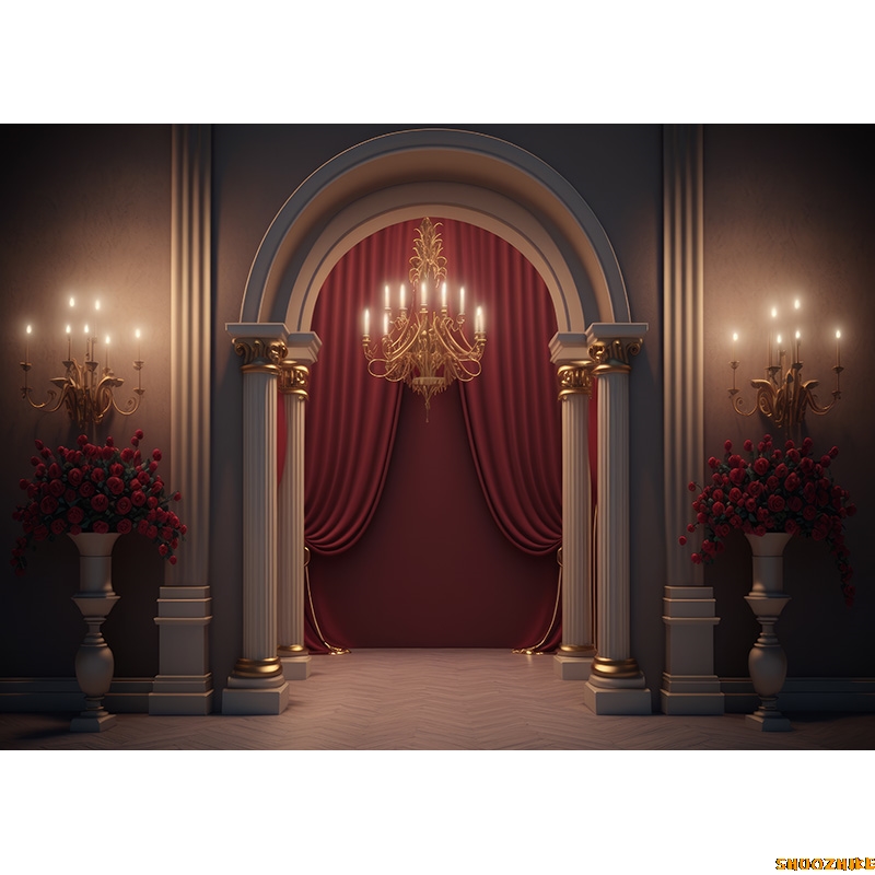 European Style Retro Building Theme Photography Backdrops Props Theater ...
