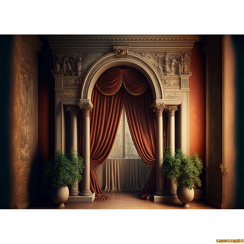 European Style Retro Building Theme Photography Backdrops Props Theater ...
