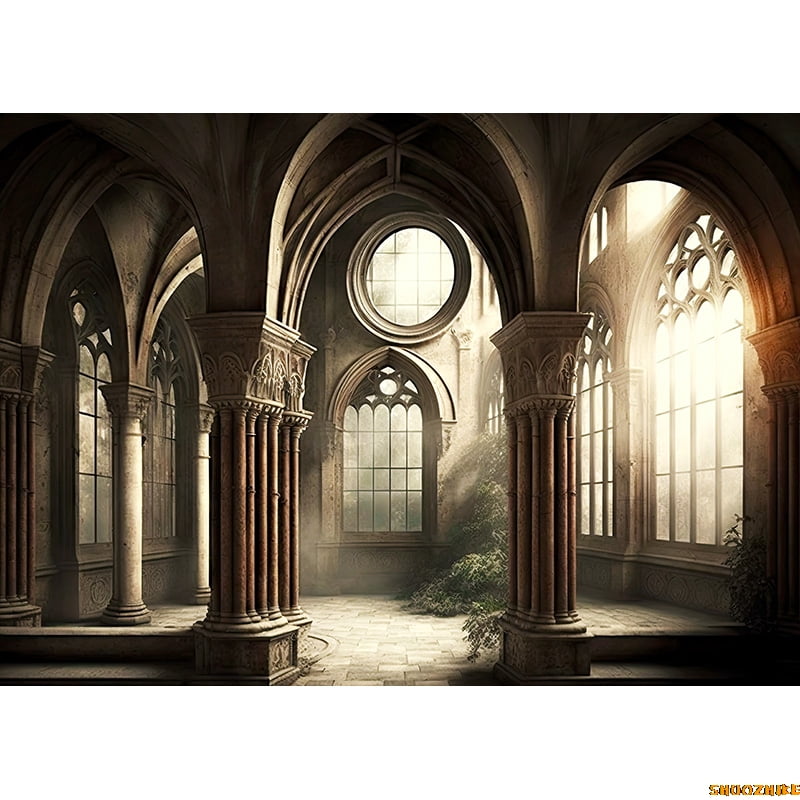 European Style Retro Building Theme Photography Backdrops Props Theater ...