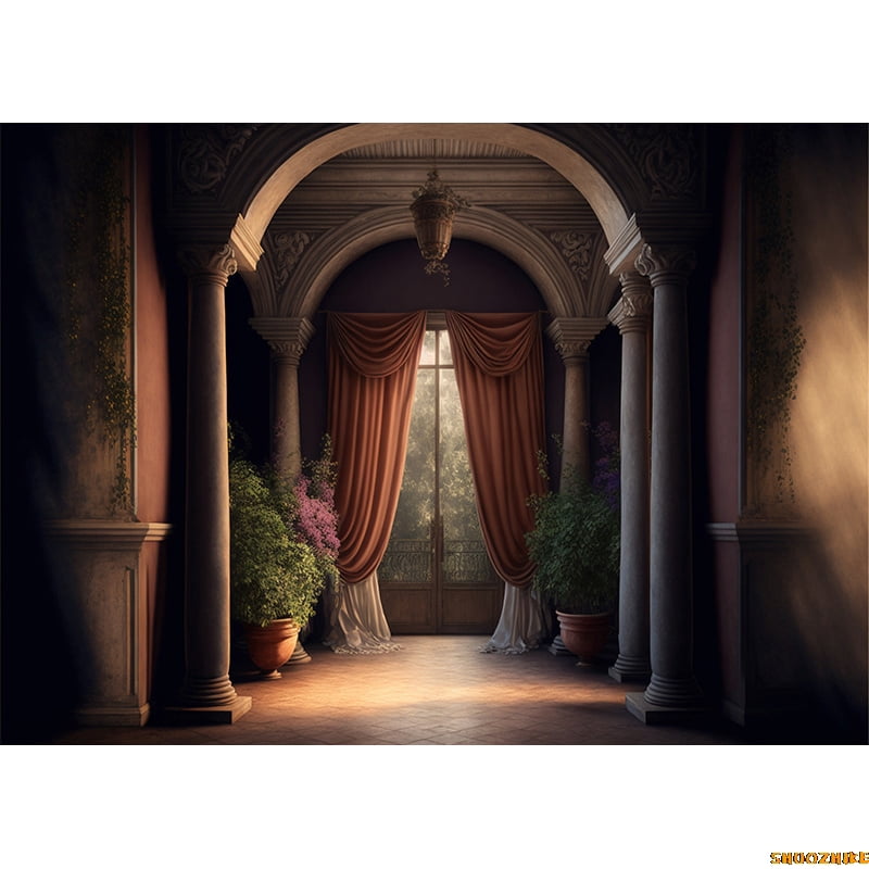 European Style Retro Building Theme Photography Backdrops Props Theater ...
