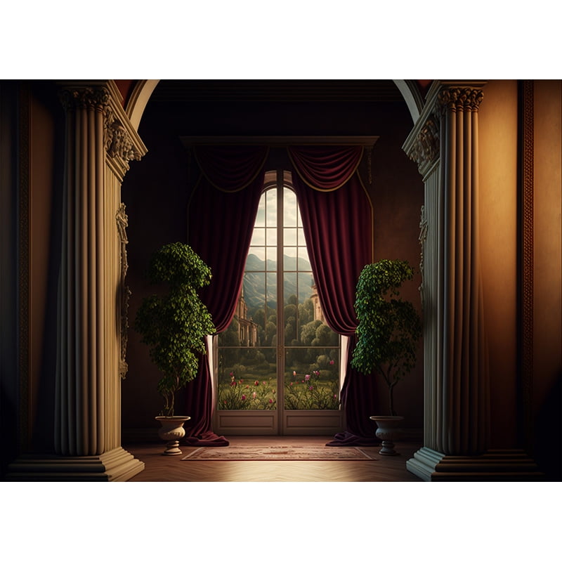 European Style Retro Building Theme Photography Backdrops Props Theater ...