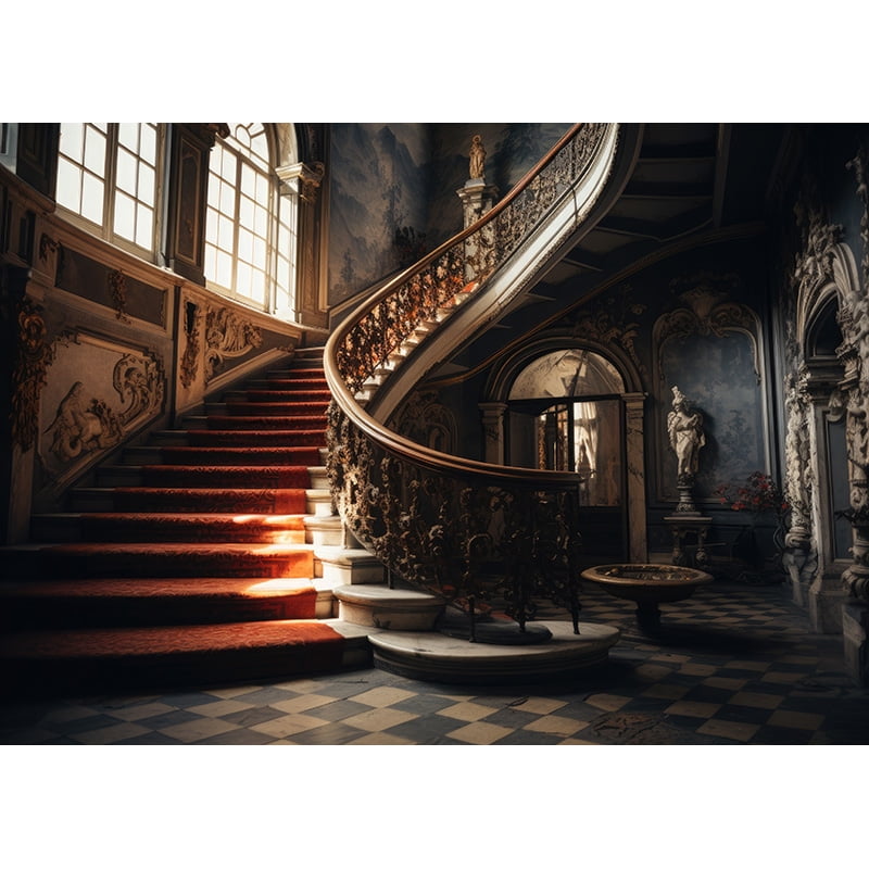 European Style Retro Building Theme Photography Backdrops Props Theater ...