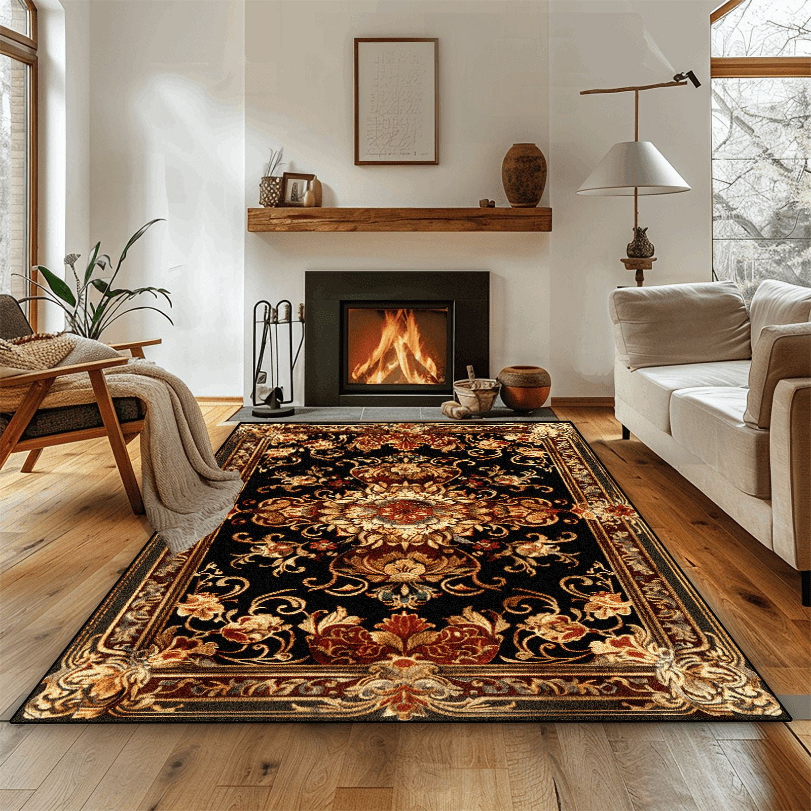 European Style Retro Carpets for Living Room ration Rugs Home Sofa Area ...
