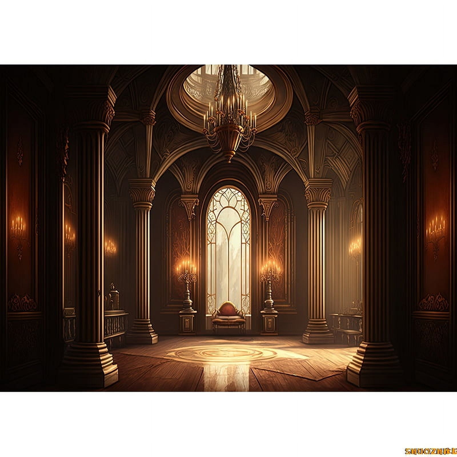 European Style Retro Castle Theme Photography Backdrops Props Vintage ...