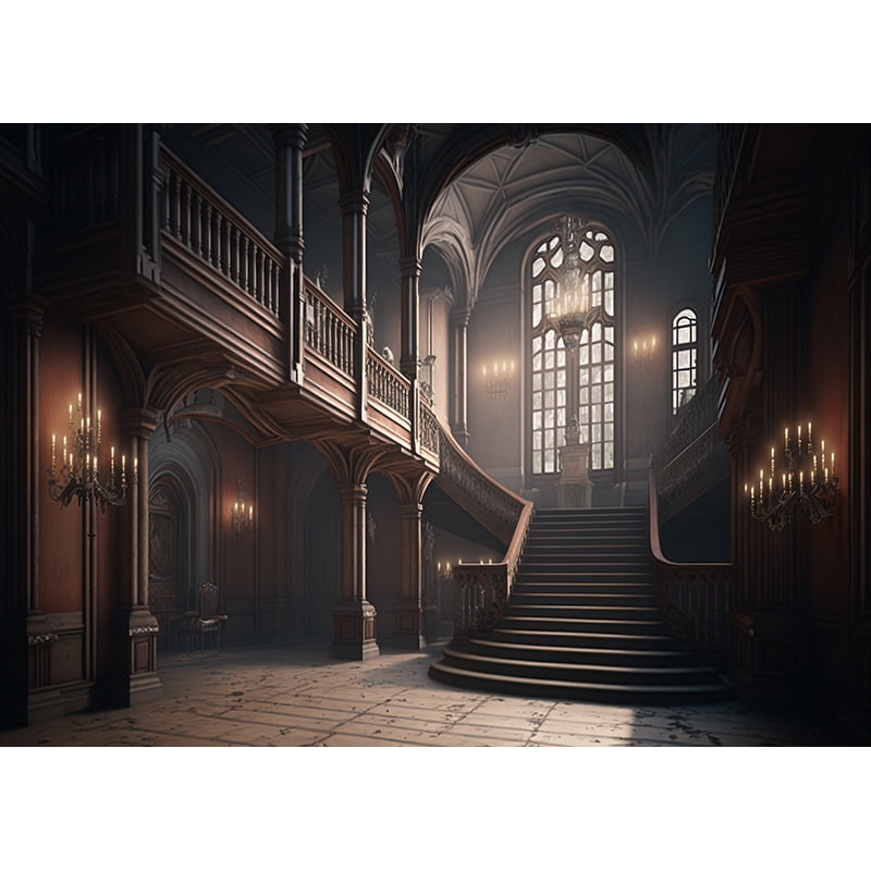 European Style Retro Castle Theme Photography Backdrops Props Vintage ...