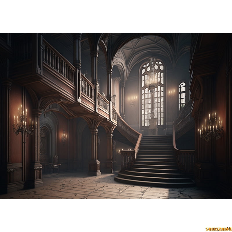 European Style Retro Castle Theme Photography Backdrops Props Vintage ...