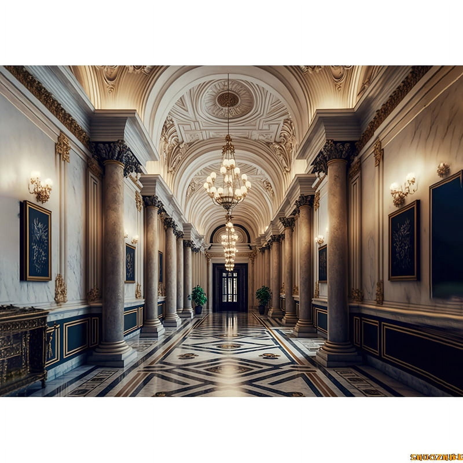 European Style Retro Castle Theme Photography Backdrops Props Vintage ...