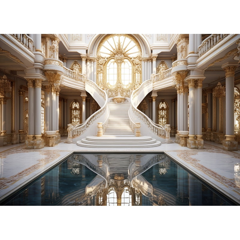 European Style Retro Castle Theme Photography Backdrops Props Vintage ...