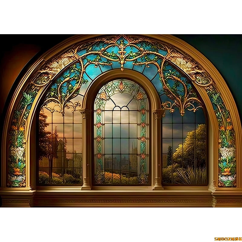 European Style Retro Castle Theme Photography Backdrops Props Vintage ...