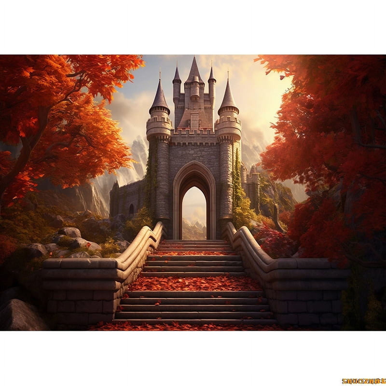 European Style Retro Castle Theme Photography Backdrops Props Vintage ...